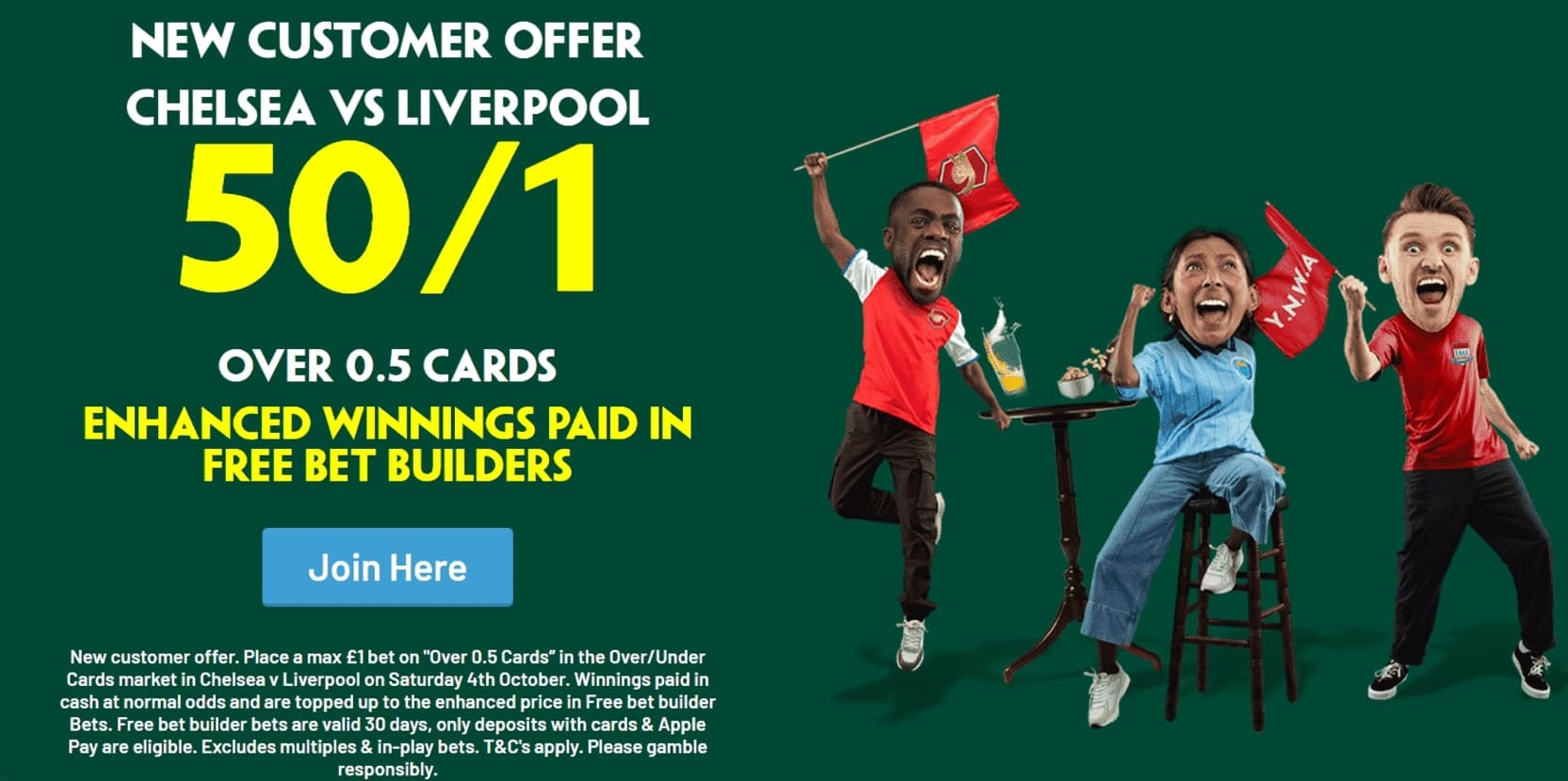 Paddy Power - Chelsea vs Liverpool: Get 50/1 On over 0.5 Cards ...