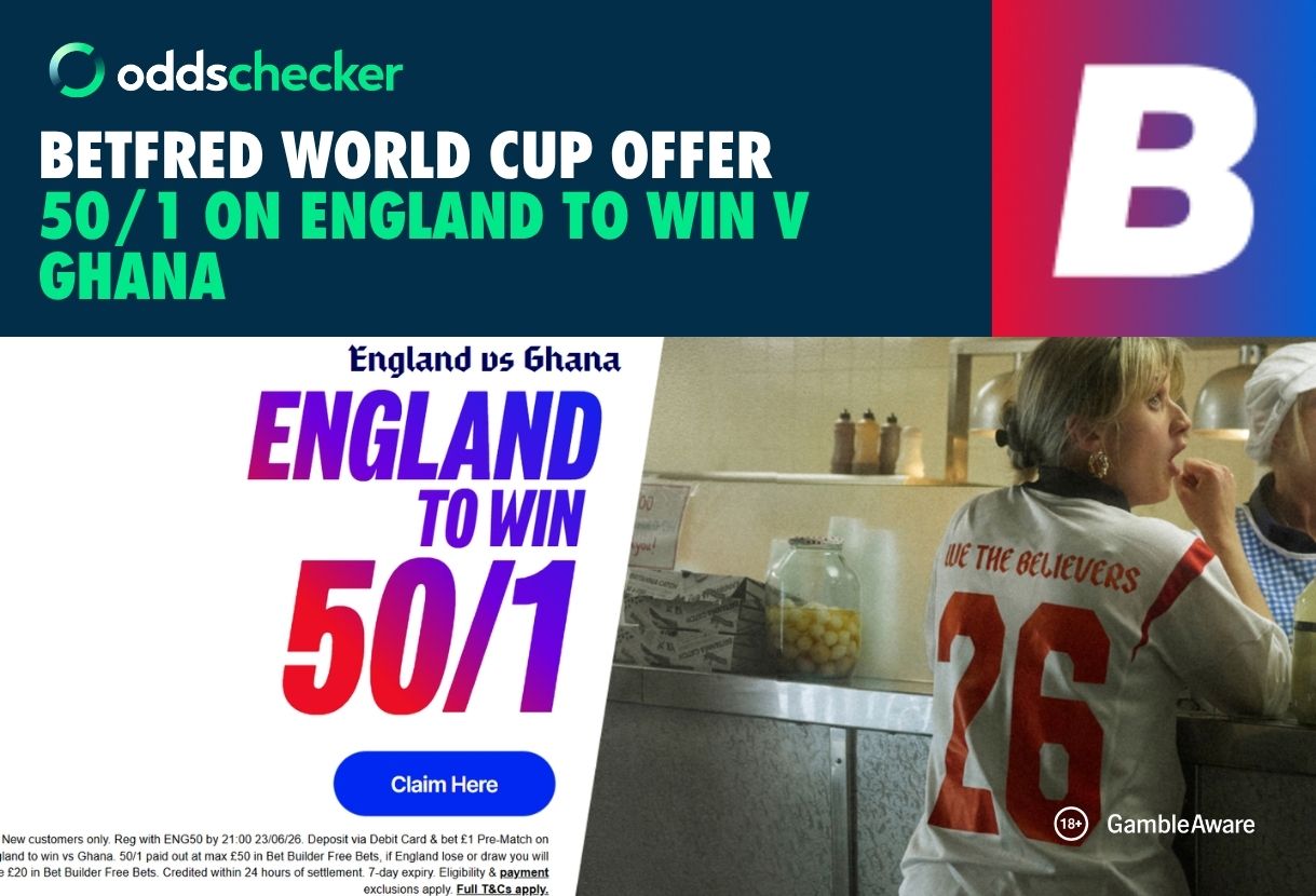Betfred World Cup Offer: Get 50/1 on England to Beat Ghana | Oddschecker